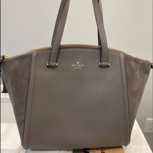 kate spade | Bags | Authentic Kate Spade Gray Shoulder Bag | Poshmark